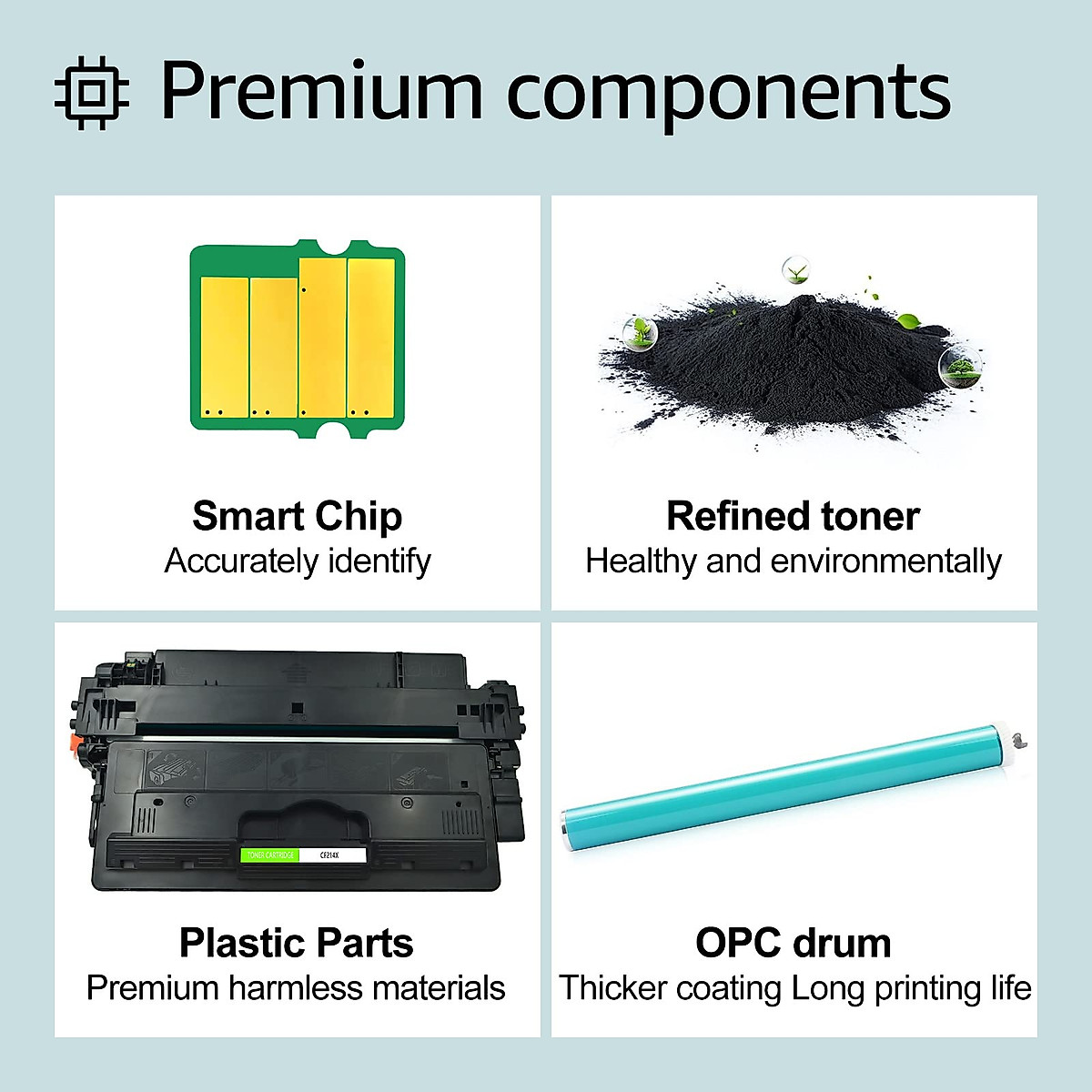 greencycle High Yield 14X CF214X BK Toner Cartridge Replacement Compatible for HP Laserjet Enterprise 700 M712dn M712n M712xh MFP M725dn MFP M725f MFP M725z MFP M725z+ Laser Printers (Black,2 Pack)