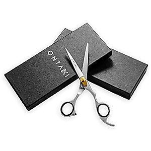 Ontaki Hair Cutting Scissors 6.5" - Japanese Steel Shears for Beard & Mustache - Hand-Forged Tool for Barbers, Men & Women - Sharp Hair Shears