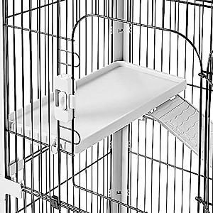 Yaheetech Rolling Small Animal Cage 6 Level Rabbit Cage with Open Top & Pull-Out Tray for Bunnies, Guinea Pigs, Ferrets and Chinchillas