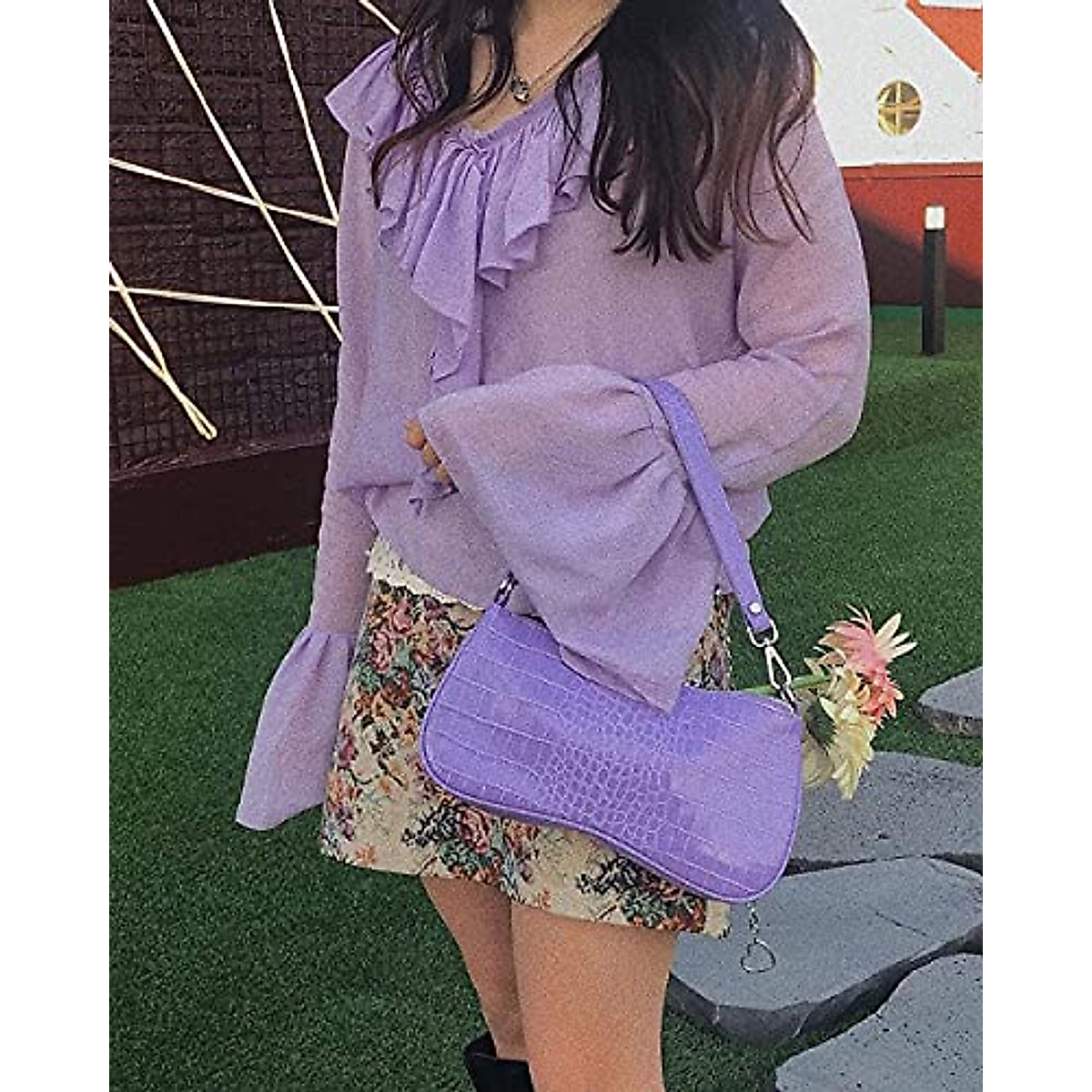 JW PEI Women's Eva Shoulder Handbag (Light Purple)