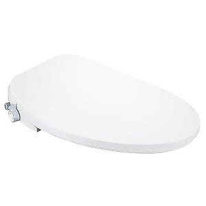 WELLFOR Smart Bidet Toilet Seat, Heated Toilet Seat, Water Temperature Adjustable, Smart Bidet Warmer, Feminine & Front Rear Wash, Self-Clean Nozzle, Toilet Seat with Flap Damping Slow Down