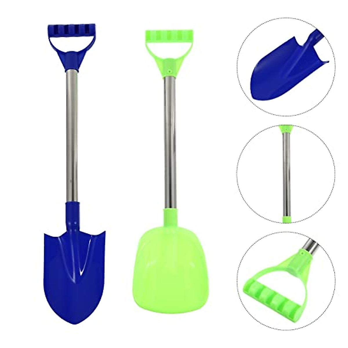 Sewroro Beach Shovels Beach Shovels 2pcs Shovels Toys Beach Snow Toys Shovels Sand Shovel Plastic Snow Shovels for Outdoor Garden Backyard Beach Snow(Random Color) 50cm Kids Snow Shovel Snow Pusher