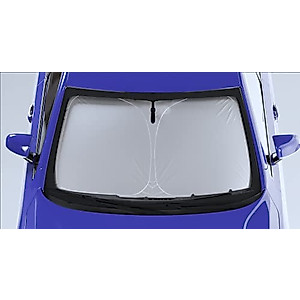 Autotech Park Foldable Sunshade Compatible with 2011-2018 Porsche Cayenne SUV, UV Relfective and Easy Storage, Custom-fit Car Windshield Sun Shade