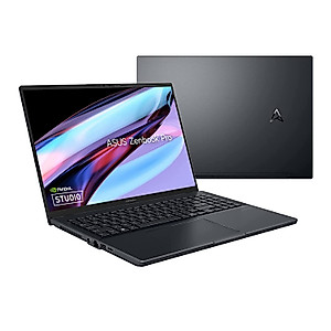 ASUS Zenbook Pro 16 Laptop 16" 165Hz Refresh Rate Display, Intel i7-12650H CPU, DialPad, NVidia GeForce RTX 3070 Ti Graphics, 32GB RAM, 1TB SSD, Windows 11 Home, Tech Black, UX6601ZW-DB76