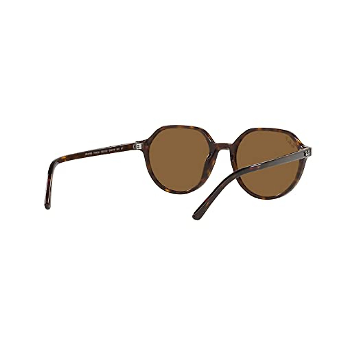 Ray-Ban RB2195 Thalia Square Sunglasses, Havana/Polarized Brown, 53 mm