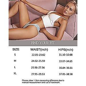 FINETOO 10 Pack Thongs for Women Cotton Underwear V String Breathable Stretch Hipster Sexy Thong Panties S-XL