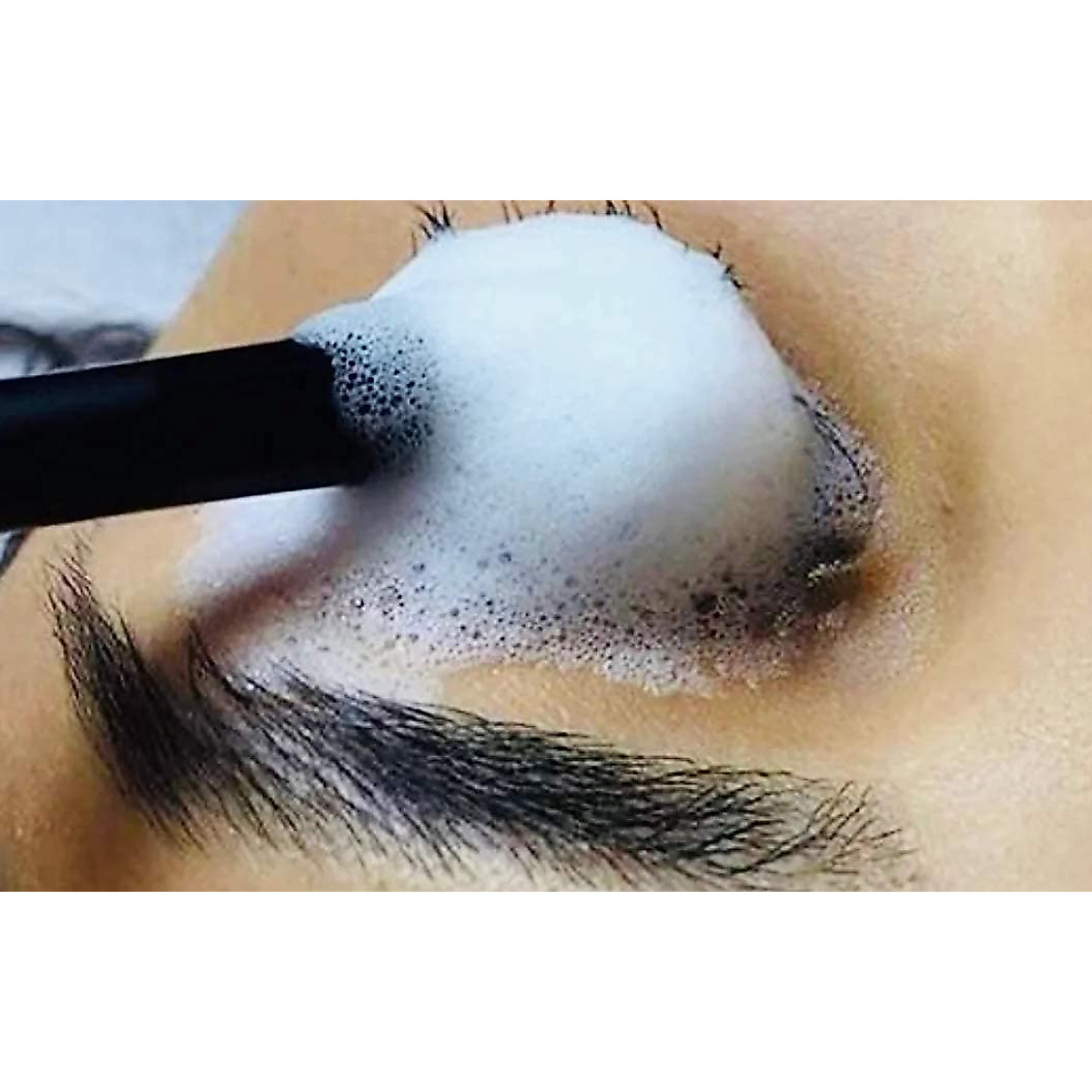 10 pcs LONG HANDLE LASH WASH CLEANSER BRUSHES BLACK (soft bristles unlike most bulk brushes)