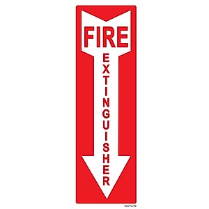 Kenco (4 Pack) Fire Extinguisher Wall Signs, Fire Extinguisher Sticker Decals, 4inches X 12inches, Thick Vinyl Weather Proof Material, Made in The USA by Kenco (Vinyl)