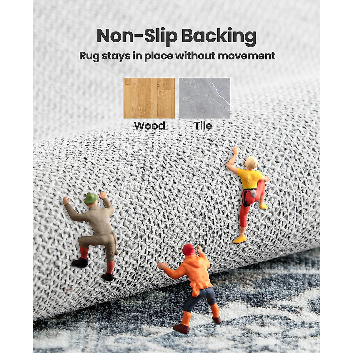 AMADA HOMEFURNISHING 5x7 Washable Area Rug, Low-Profile Living Room Rug with Non-Slip Backing & Durable Edge Binding, Area Rugs 5x7, Vintage Rugs for Living Room, Bedroom, Dinning Room