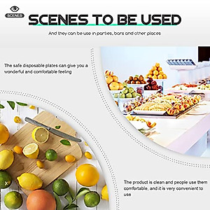 Cabilock 20pcs Degradable dinner plate 2 biodegradable paper plates Sectional Meal Tray dessert plate wedding paper plates 3 sectional round serving tray cereals clamshell wheat straw food