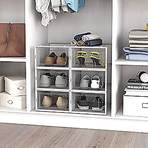 OnDisplay Clik Stackable Interlocking Shoe Box System (Standard Clear/White, Single Box)