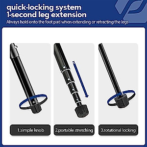 Fotopro Mini Tripod, 55" Lightweight Compact Travel Tripod with Ball Head Phone Mount Detachable Selfie Stick, Aluminum Camera Phone Tripod Max Load up to 8.8 lbs, FY810 Black