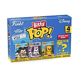 Funko Bitty Pop! Disney Mini Collectible Toys 4-Pack - Mickey Mouse, Minnie Mouse, Pluto & Mystery Chase Figure (Styles May Vary)