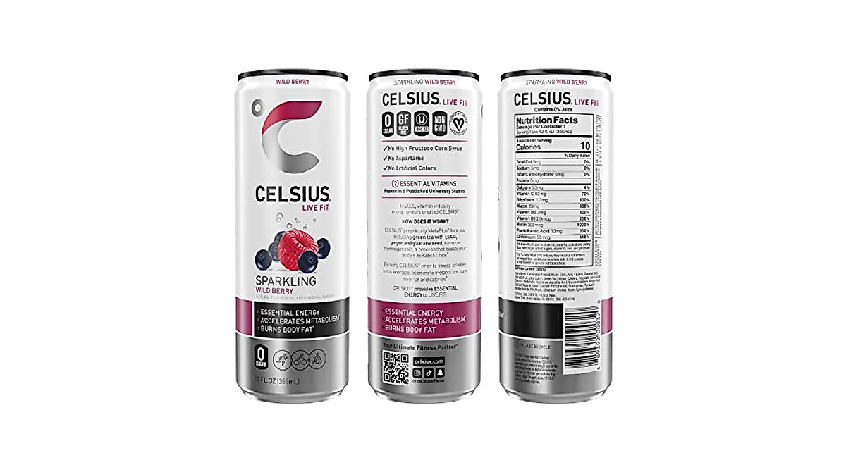 Celsius Sparkling Wild Berry Energy Drink - 12 Pack