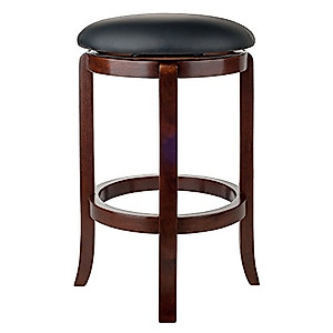 Winsome Walcott Swivel Bar Stool, 24", Walnut