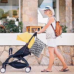 Waterproof Cloth Diaper Wet Dry Bags, Reusable Hanging Wet Bags with Two Smooth Zipper, Great Bags for Cloth Diaper, Wet Swimsuit, Dirty Gym Clothes, Pump Parts, Rainsuit, 2-in-1 Wet/Dry Bags