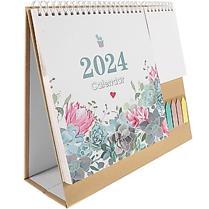 Didiseaon Household Desk Calendar Desk Calendars Desktop Calendar Delicate Month Calendar Noting Month Calendar Standing Desk Calendar Paper Multifunction K03 Decorations Home Accessories