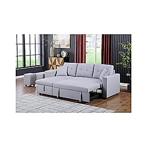 Lilola Home Dennis Sectional, Light Gray
