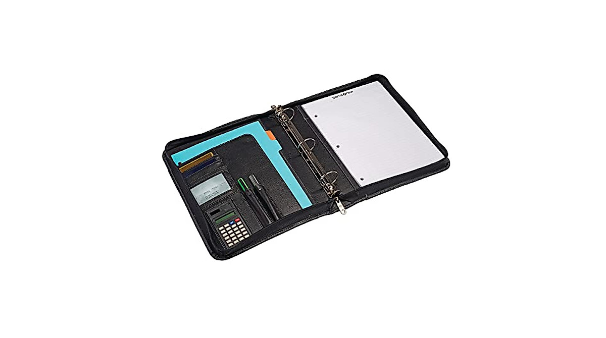 Stylish Samsonite Zip-Around Padfolio in Black