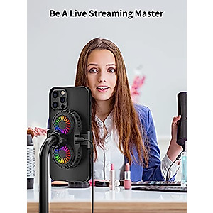 SakuraClub Semi-Conductor Phone Cooler, Cellphone Radiator with Dual Cooling Chip, Cooling Case for iOS/Android Phones, Fit for Mobile Gaming, Video Streaming, Car Driving