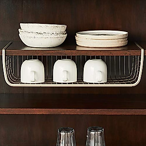 Spectrum Diversified Ashley Large Cabinet Shelf Basket, In-Cabinet Storage Shelf, Kitchen Cabinet & Pantry Organization & Storage, Bathroom Cabinet Basket