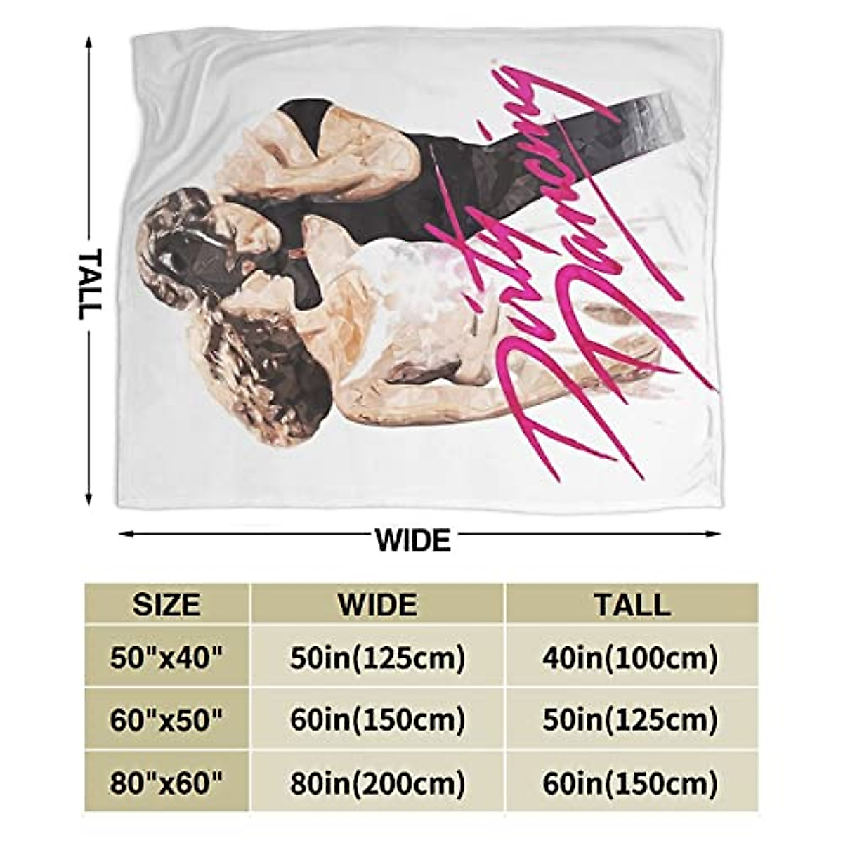 Mnaesllq Dirty Dancing Multi Purpose Blanket Super Soft,Fluffy,Warm,Cozy,Plush,Thick,for Crib Sofa Chair Living Room Gifts Travel Beach Decoration Black 50inx40in