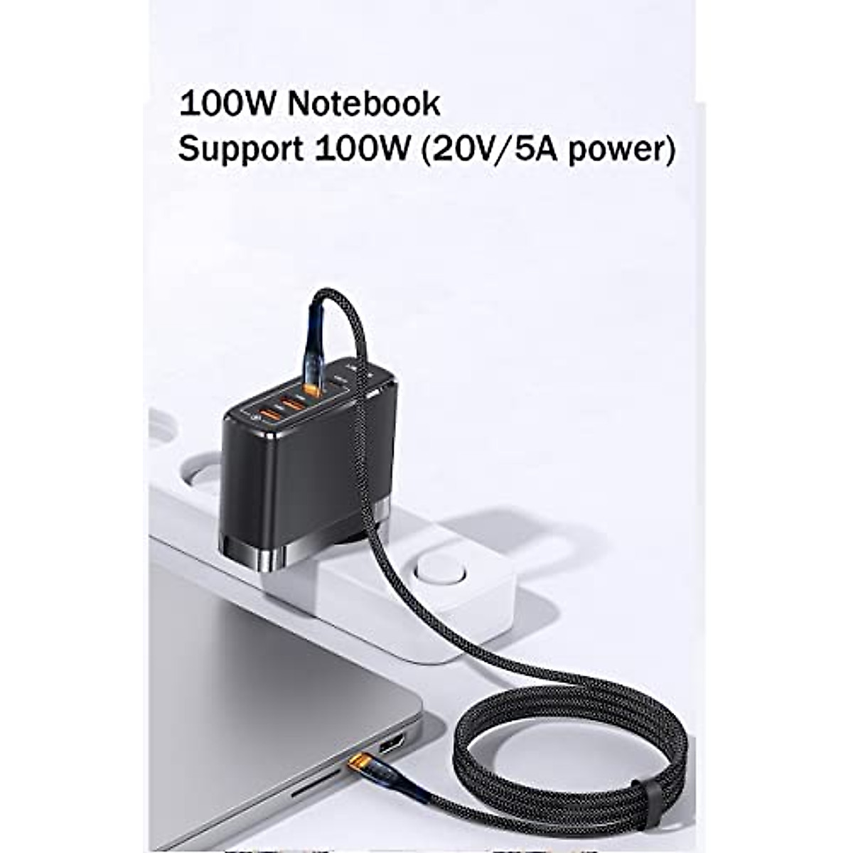 USB C to USB C PD Fast Charging Cable 100W 6ft 4ft Type-C 2.0 for MacBook Pro Air, iPad Pro 2022 2021 iPad Air 5, Tear-Down, Galaxy S22, Note 20, Google Pixel, Switch, Surface Book, Transparent Shell