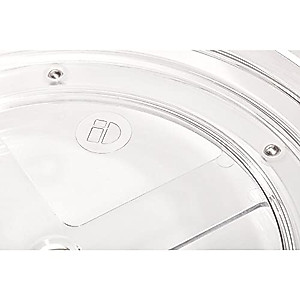 iDesign The Sarah Tanno Collection 9” Lazy Susan Spinning Cosmetic Organizer, Made of Recycled Plastic, Clear