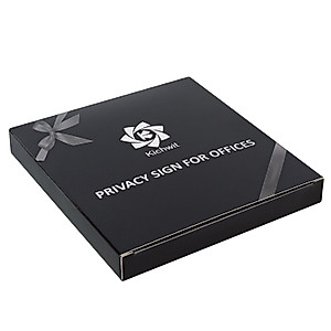 Kichwit Privacy Sign, Do Not Disturb Sign, Out of Office Sign, Please Knock Sign, In a Meeting Sign, Office Sign, Conference Sign for Offices, 5 Inch, Black