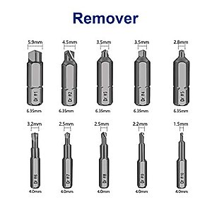 Be91eiter Damaged Screw Extractor Set, 22 PCS Stripped Kit for Broken Bolt All-Purpose HSS Remover Set with Magnetic Extension Bit Holder & Socket Adapter, Silver