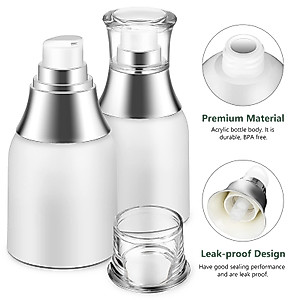 SOLUSTRE 3 Pcs as with cover set cosmetic bottle lotion travel cosmetic containers pump vacuum bottles makeup airless pump bottle travel filling easy to carry Cosmetic bottles