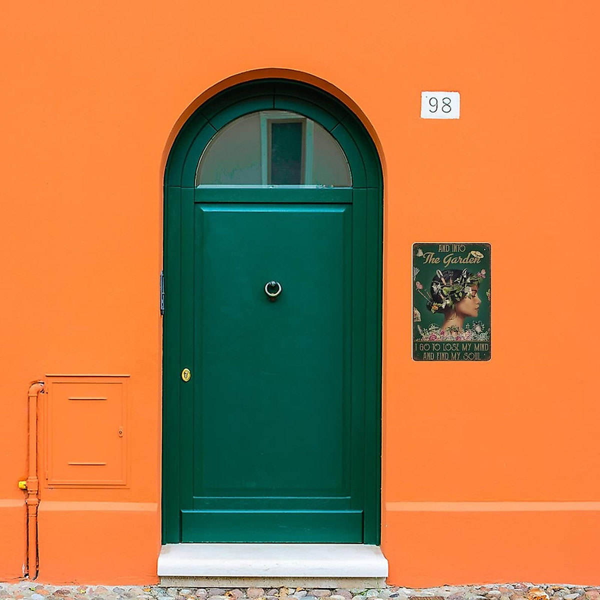 DAIERCY Retro Thick Metal Tin Sign-Into The Garden I Go to Lose My Mind and Find My Soul Sign -Novelty Posters，Home Decor Wall Art，Funny Signs for Home/Kitchen/Garage/Man Cave，Size 8x12 inches