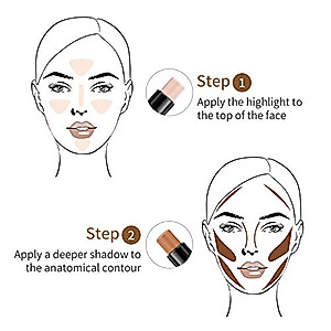 ONLYOILY double-end contour highlighter stick contour stick,face highlighter, contour makeup contouring sticks cream concealer (1)