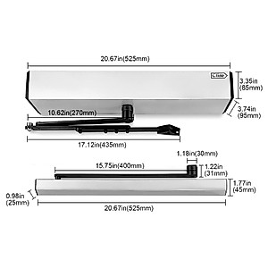 Olideauto Automatic Door Closer,AC110V Input Power Door Opener,Workable with Siri,Alexa,Google Assistance,App Remote Control Automatic Door with Smart WiFi Receiver and Wireless Handicap Wall Buttons