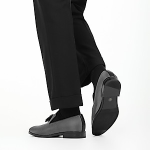 Bruno Marc Men's Loafers Dress Shoes Slip-on Formal Tassel Tuxedo Suit Shoes SBLS2337M, Grey, Size 12