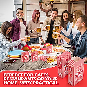 Ireer 200 Pcs 0.75 oz Popcorn Boxes, Close Top Popcorn Containers for Movie Party, Bulk Red and White Striped Paper Popcorn Boxes for Popcorn Machine Theater Night Party Carnival Circus Party Supply
