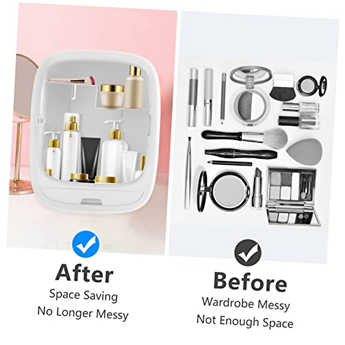 PRETYZOOM 1pc Storage Mounted Shelves for Storage Wall Shelf Household Storage Shelf Wall- Mounted Makeup Organizer Floating Shelves Wall Sundries Organizer Plastic White