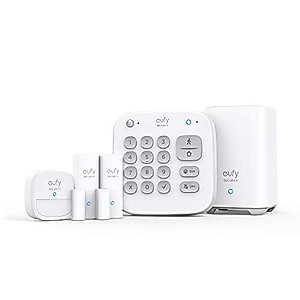 eufy Security 5-Piece Home Alarm Kit, Home Security System, Keypad, Motion Sensor, 2 Entry Sensors, Home Alarm System, Control from The App, Links with eufyCam, Optional 24/7 Protection Service