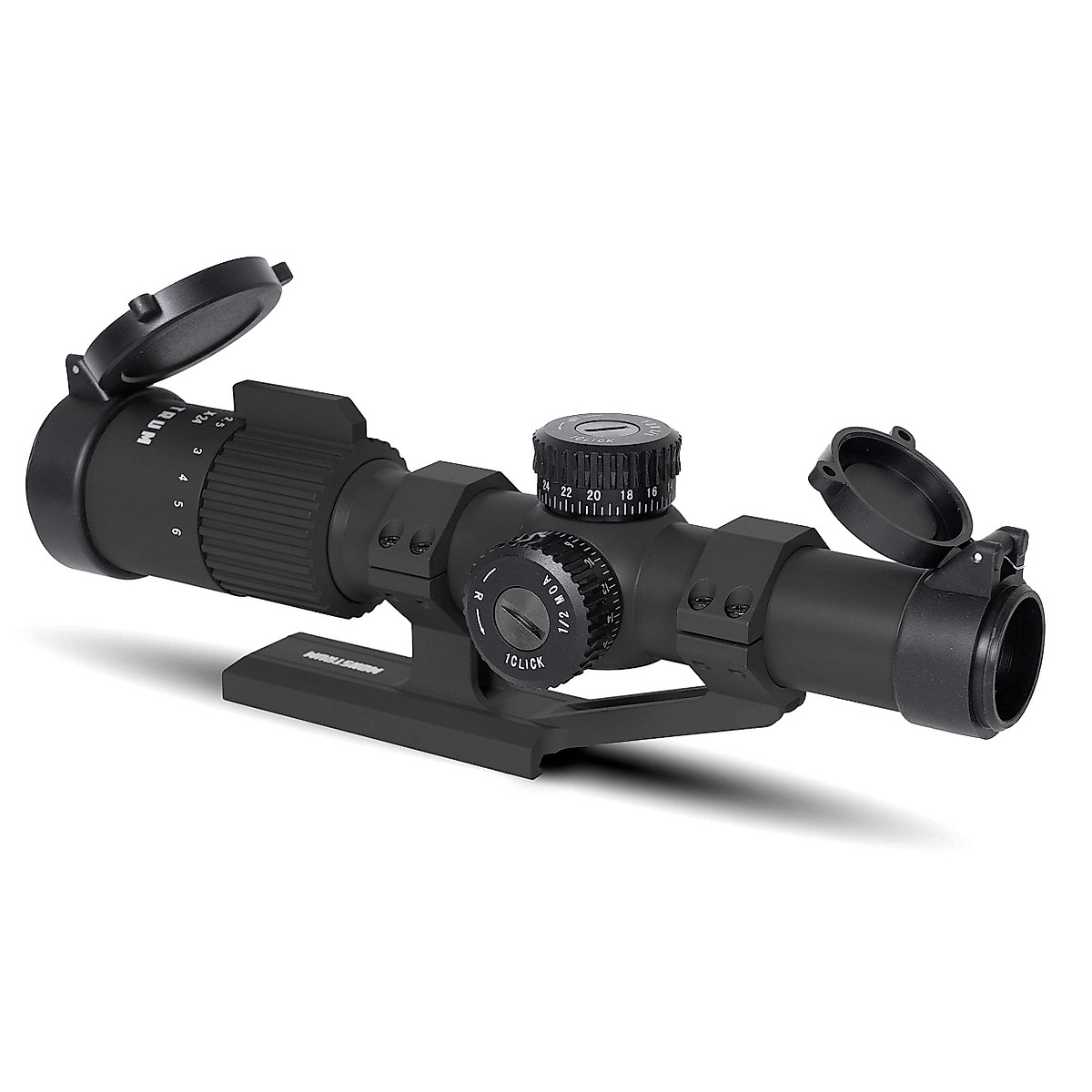 Monstrum Alpha Series 1-6x24 First Focal Plane FFP Rifle Scope | ZR305 H-Series Offset Scope Mount | Bundle