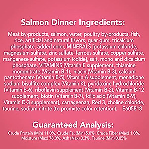 Purina Friskies Wet Cat Food Pate, Salmon Dinner - (24) 5.5 oz. Cans