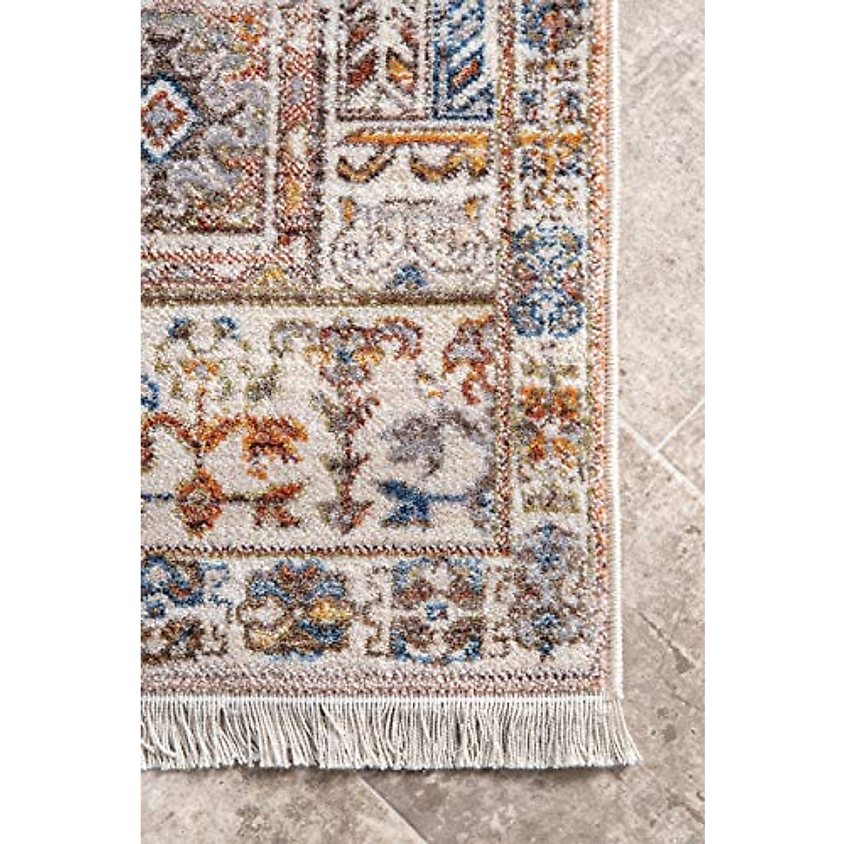 nuLOOM Farley Medallion Fringe Runner Rug, 2' 6" x 6', Khaki