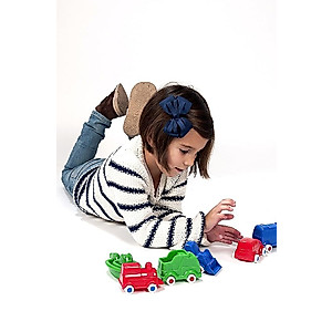 Miniland Educational - Minimobil 9 piece set - Durable Assorted Flexible Plastic Toy Cars For Young Children, Safe Non Removable Wheels, Promotes Tactile Skills And Coordination