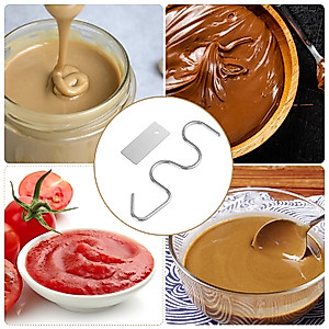 Peanut Butter Stirrer and Scraper, Stainless Steel Peanut Butter Mixer Nut Butter Stirrer Tool for 12-30OZ Jars Suitable for Mixing Various Peanut Butter & Jam
