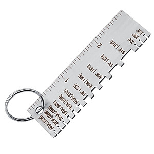 Wire/Metal Sheet Thickness Gauge 14 16 18 20 22 24 Wire Gauge Thickness Size Inspection Tool Welding Gauge,Stainless Steel
