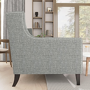 ZKZLAT 78.75'' 3-Seater Sofa, Button Tufted Backrest with Comfy Cushion, Mid Century Modern Couches for Living Room, Upholstered Comfy Sofa Couch for Bedroom, Apartment, Gray