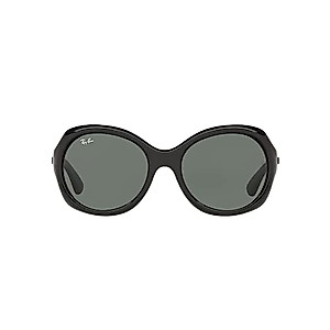 Ray-Ban Women's RB4191 Round Sunglasses, Black/Green, 57 mm
