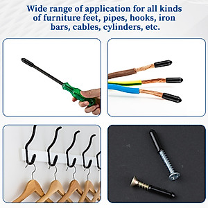 50pcs Covers for Screw Ends, Black Screw Rubber End Caps, 0.12" Vinyl Flexible Caps Covers for Bolts Screws, Black Round Thread Protectors Safety Tube Caps (Length 0.8 Inch)