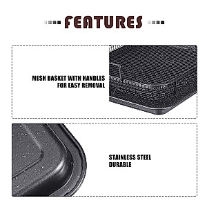 DODY Oven Crisper Tray, -Pieces Nonstick Oven Air Fryer Pan/Tray and Mesh Basket Set - Ideal for French Fry - Frozen Food, Baking Sheet without Oil