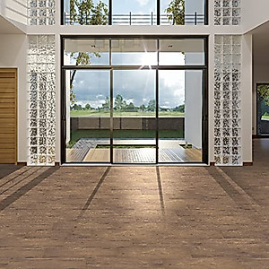 Vinyl Peel and Stick Floor Tile, Self-Adhesive Wood Plank, 10-Pack (15 Square Feet) - 6 Inch Width, 36 Inch Length, 1.2mm - Saddle - Easy DIY Nexus Planks for Any Room by Achim Home Decor