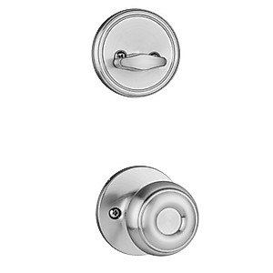 Dynasty Hardware RID-SIE-100-US15 Ridgecrest Front Door Handleset, Satin Nickel with Sierra Knob